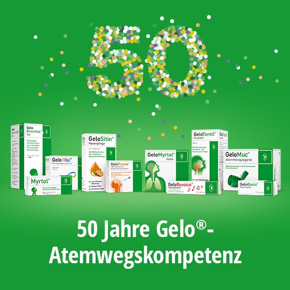 50 Jahre Gelo®- Atemwegskompetenz | Gelomyrtol® forte